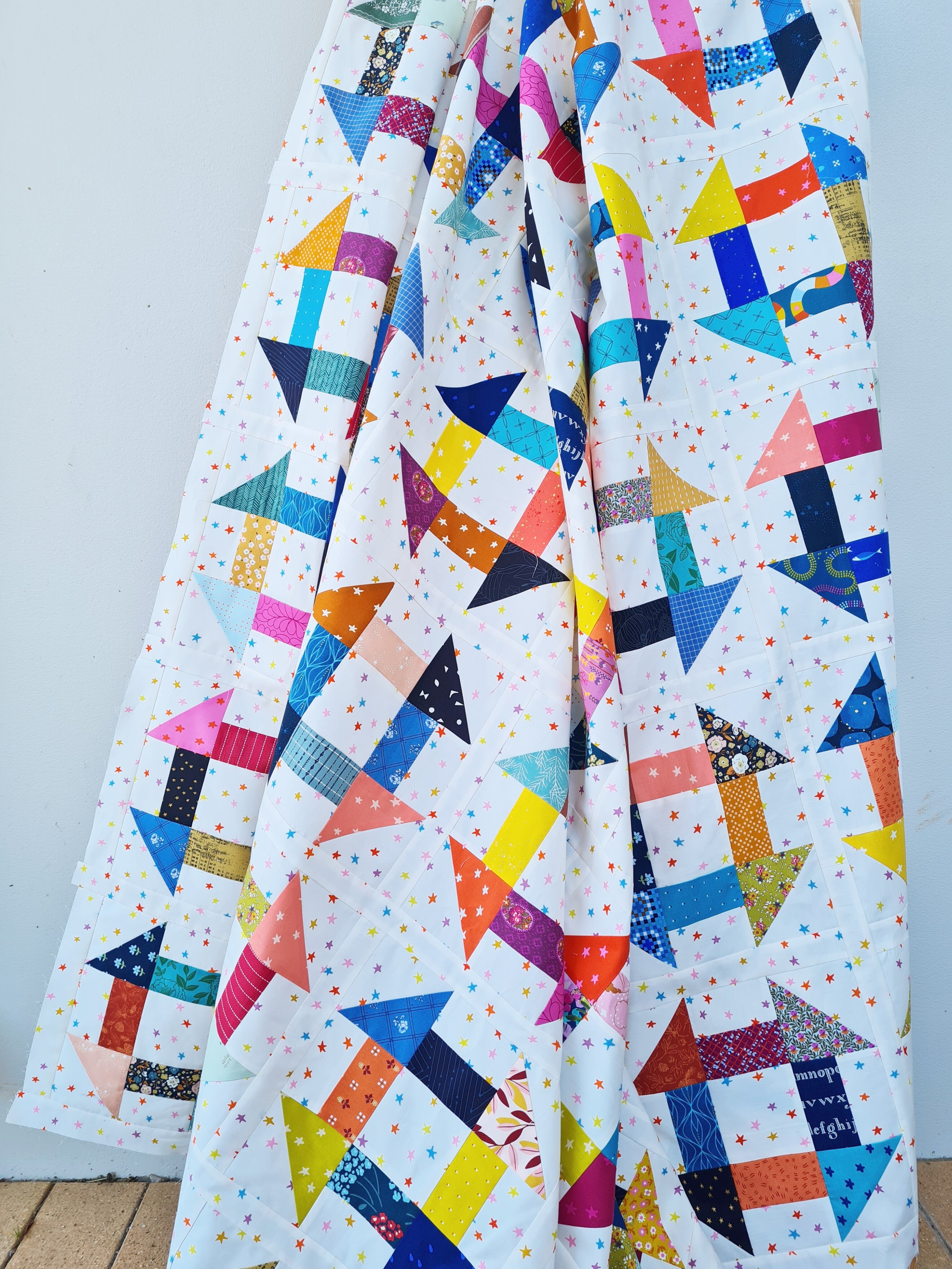 Churn Dash Quilt - Make a Whole Quilt From Your Favourite Red Sky at ...
